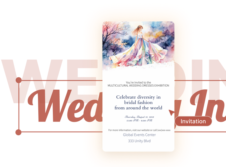 Wedding Invitation Generator: Editable Designs | MolyPix.AI